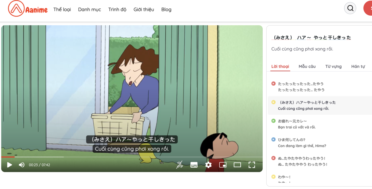 Học tiếng Nhật qua anime vietsub cho mục tiêu nghe – hiểu khi làm việc ...